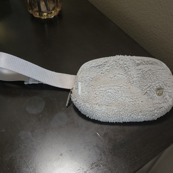 lululemon athletica | Bags | Lululemon Athletica Cream Fuzzy Bag | Poshmark